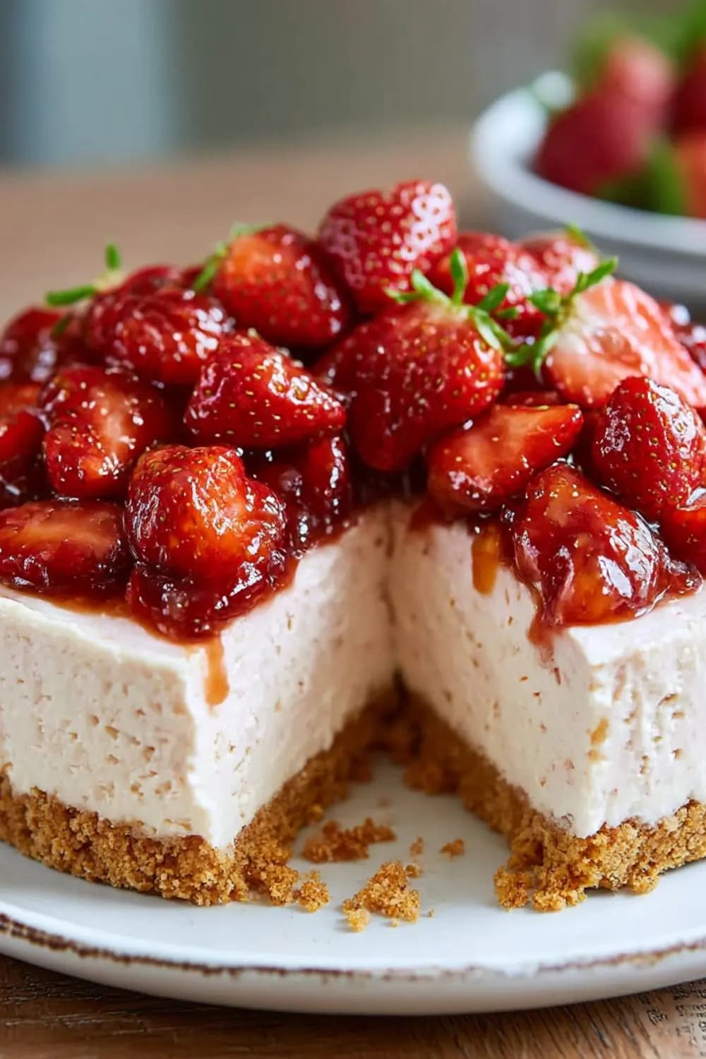 Easy Mary Berry No-Bake Strawberry Cheesecake Recipe - Mary Berry Cooks